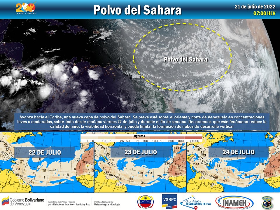 Polvo del Sahara regresa al territorio venezolano este fin de semana