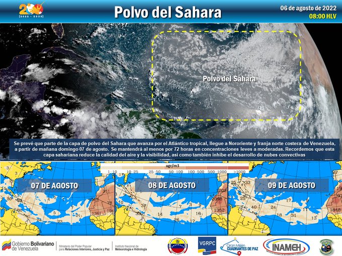 Polvo del Sahara llegará este 7 de agosto a Venezuela - Efecto Cocuyo