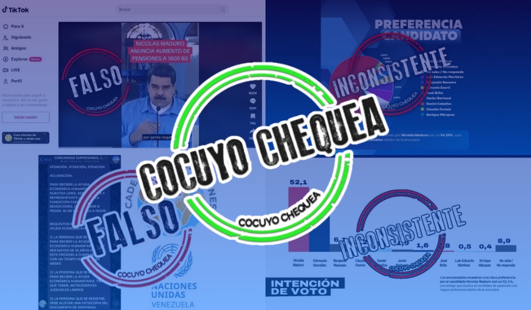 Mayo en Cocuyo Chequea: TikTok, falsas denuncias y encuestas