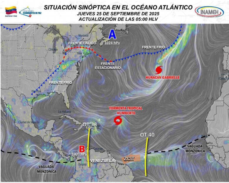 Inameh estima lluvias en el occidente de Venezuela este 25 de septiembre - Efecto Cocuyo